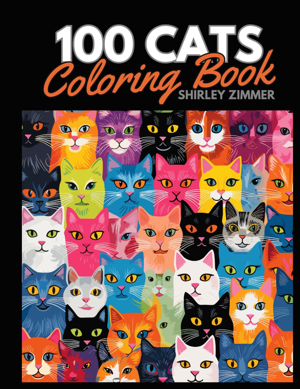 Amazon.com: 100 Cats Coloring Book for Adults: A Relaxing Coloring Book ...