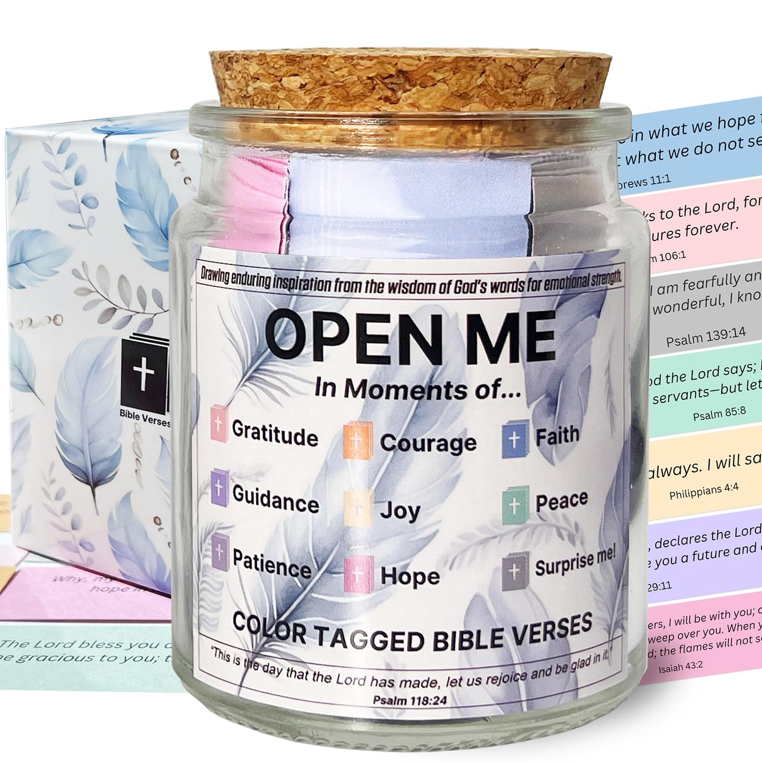 Amazon.com: Bible Verse Jar, Christian Gifts for Women Men, Bible ...