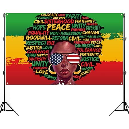 Amazon.com : Nepnuser Black History Month Photo Booth Backdrop African ...