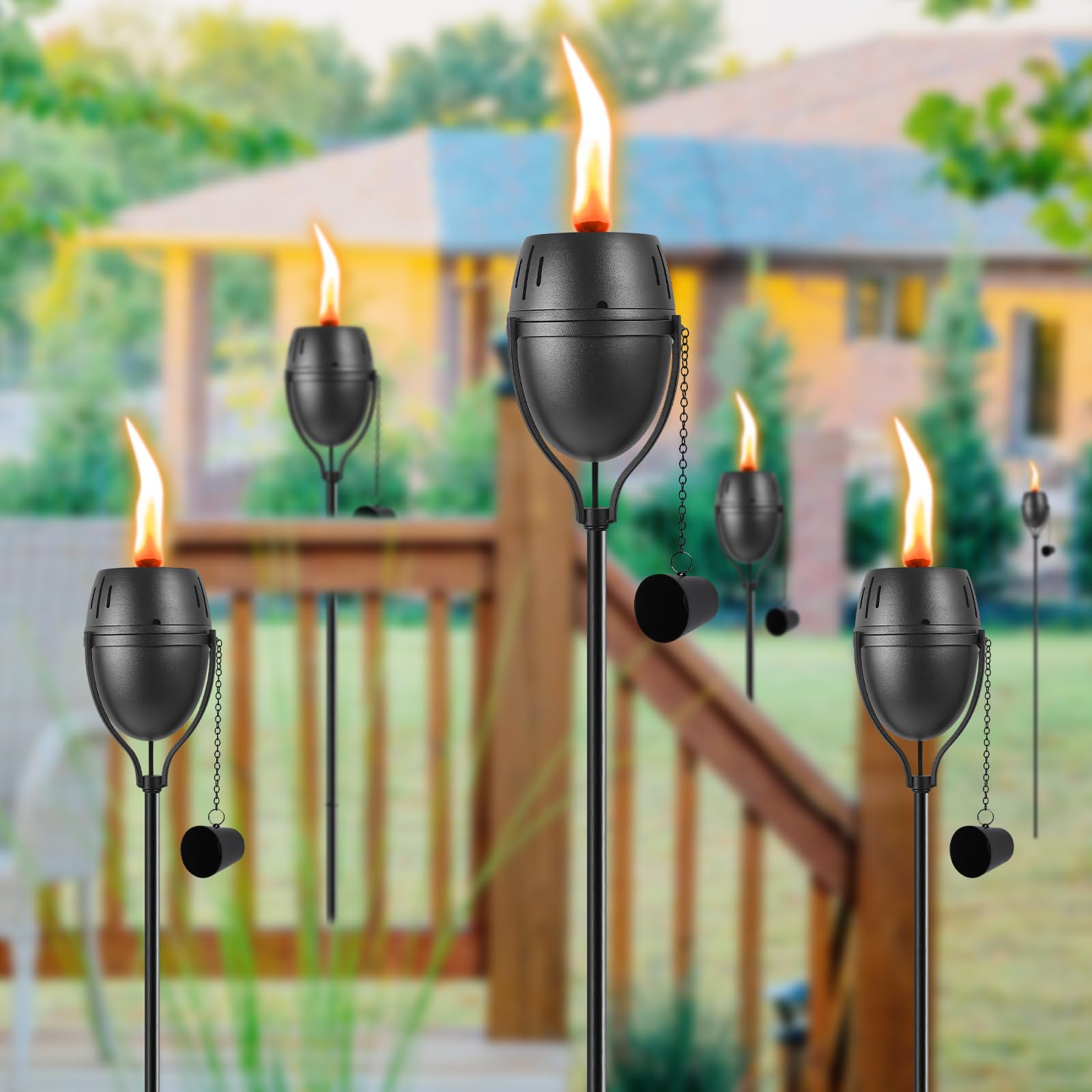 Metal Citronella Torches