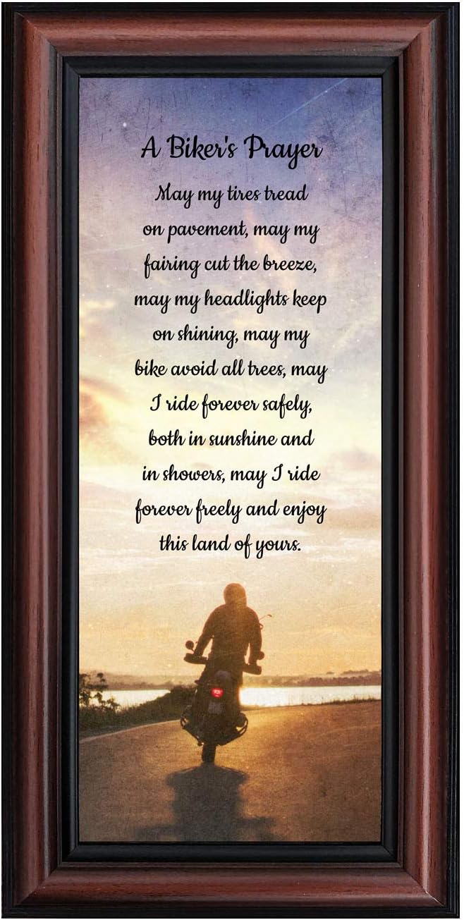 Amazon.com - Crossroads Home Décor A Biker's Prayer, Gift for ...