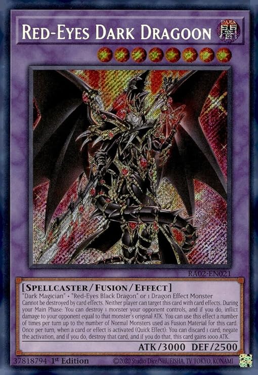 Amazon.com: Red-Eyes Dark Dragoon (Secret Rare) - RA02-EN021 - Secret ...