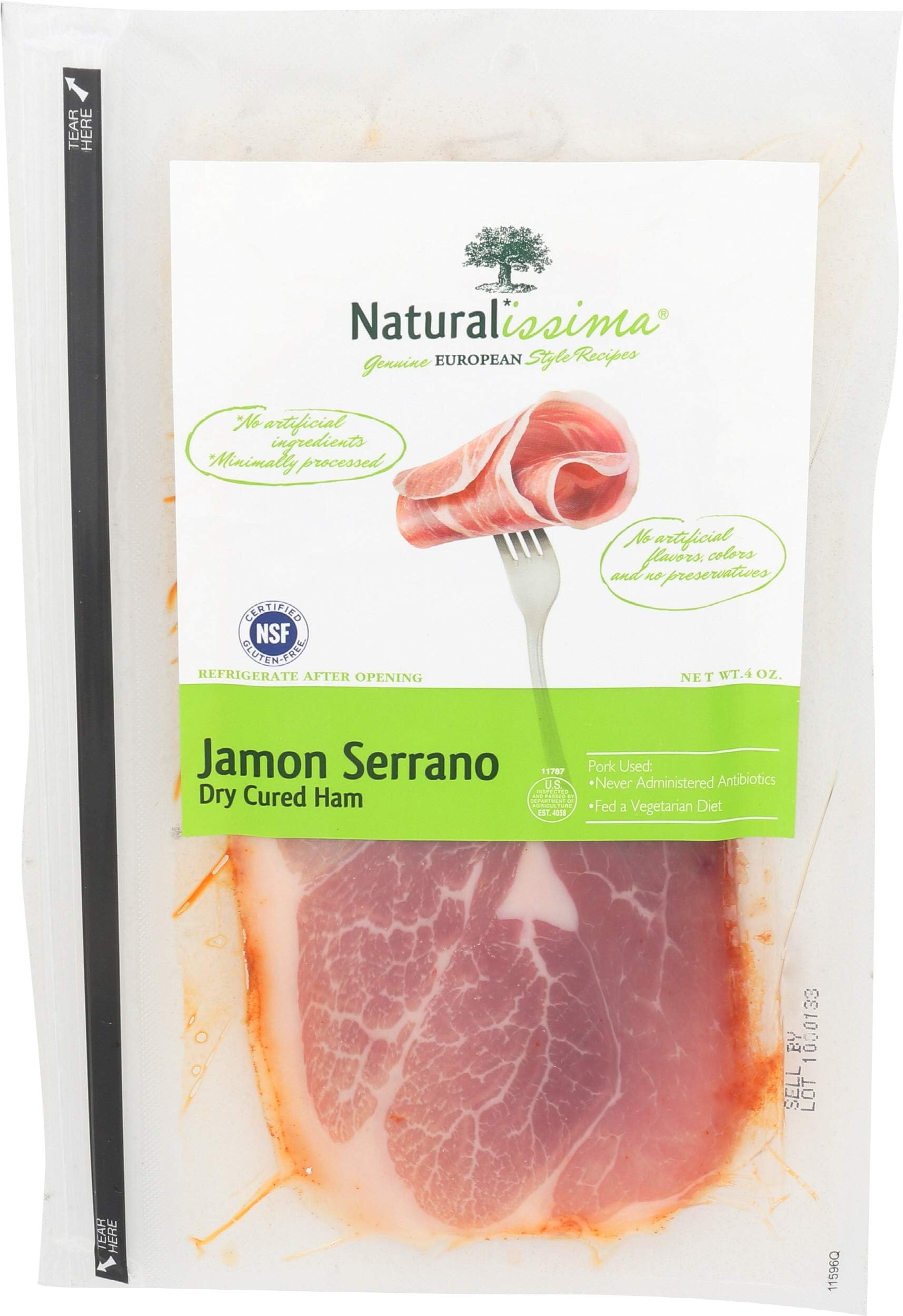 Amazon.com: Naturalissima, Jamon Serrano, 4 oz : Grocery & Gourmet Food
