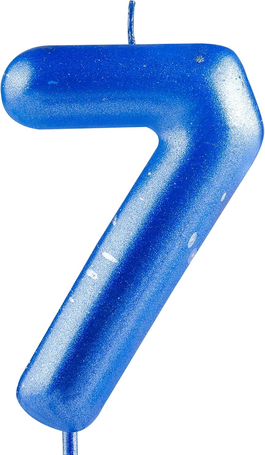 Amazon.com: Hongplus Blue Number 7 Candles - 7 Birthday Candle, Happy ...