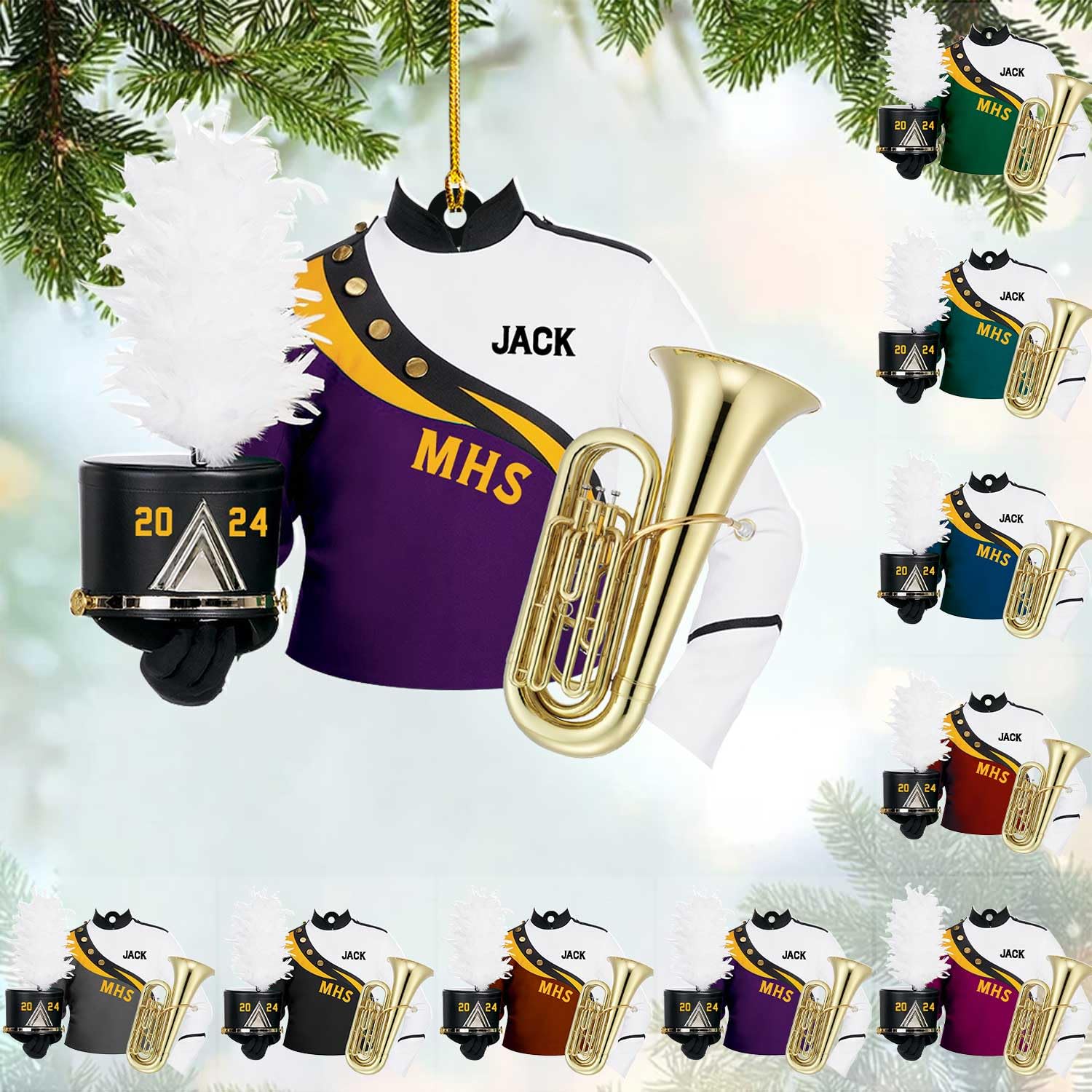 Amazon.com: AOVL Custom Marching Band Ornament Music Ornament Marching ...