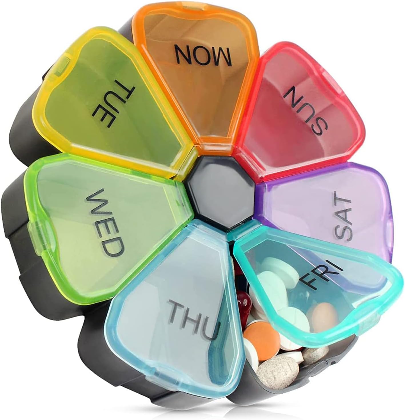 ZVZM Pilulier Semainier Français 7 Jours, Boite Medicaments, Pilulier ...