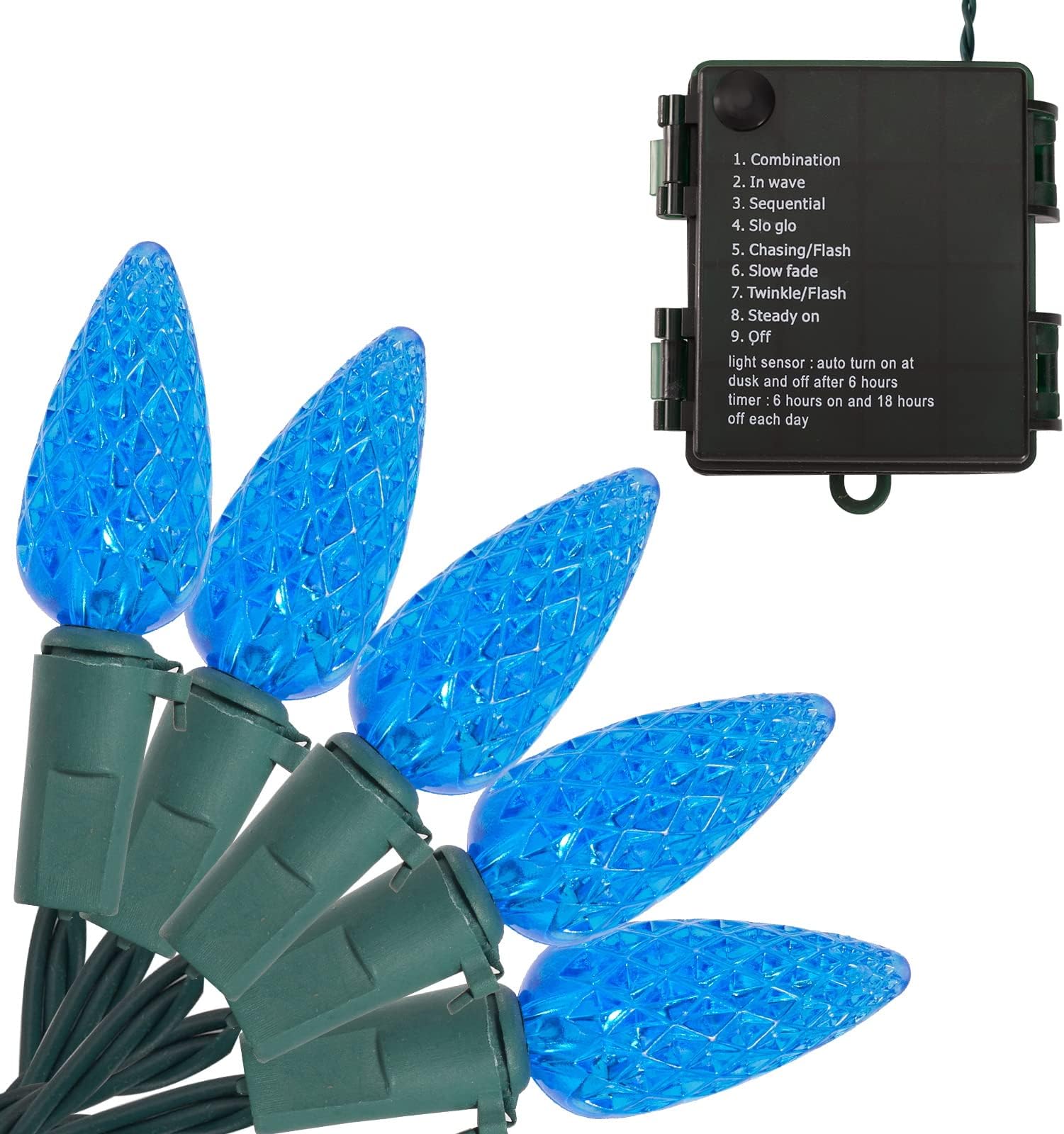 yongzhenlite UL Listed 50 Count C6 Led Christmas Lights,C6 Strawberry ...