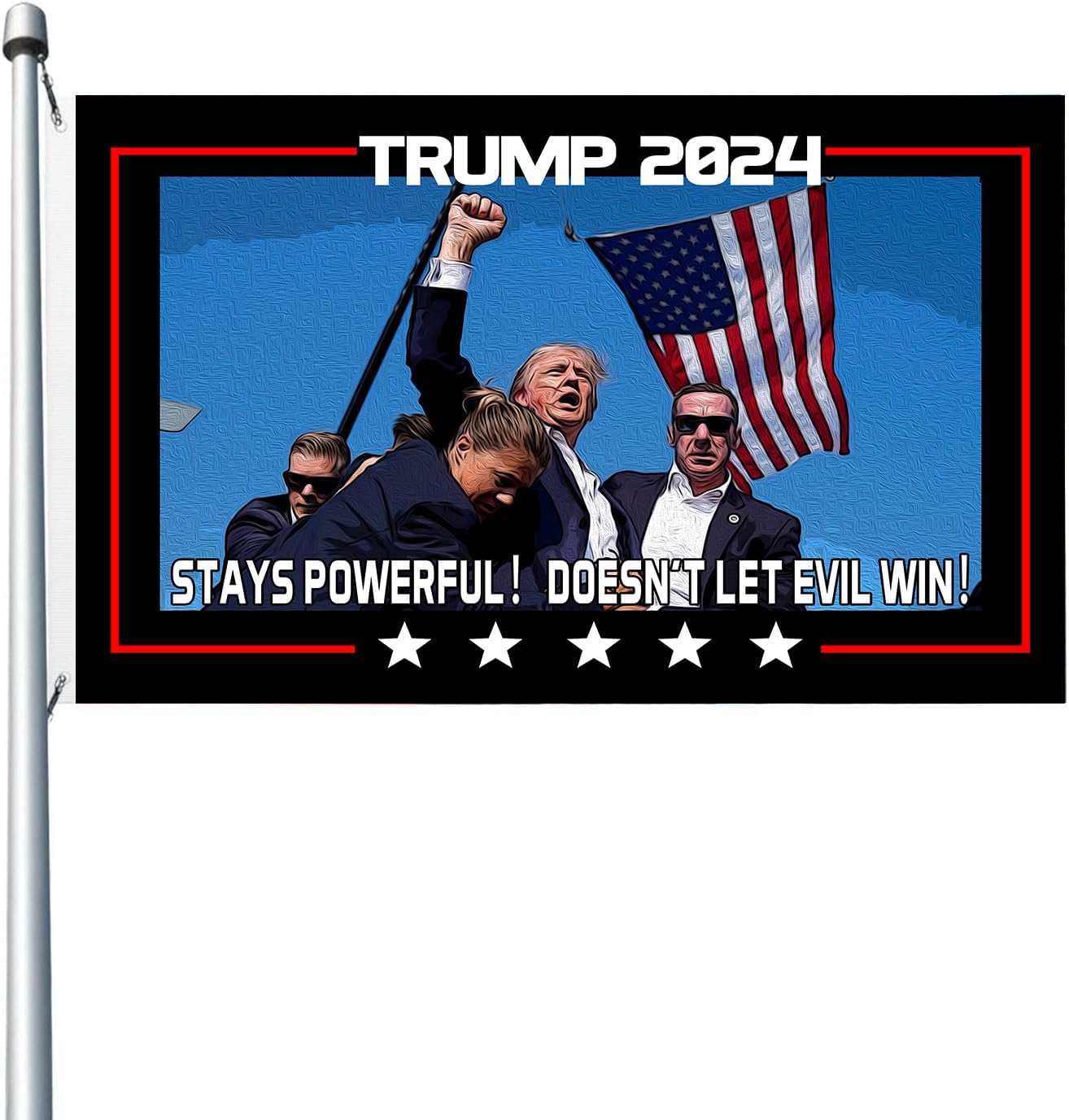 Amazon.com : YiKingBox Trump Shooting Flag Fight Trump 2024 Flag Stays ...