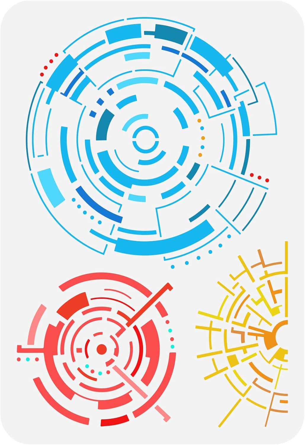 Amazon.com : FINGERINSPIRE Tracker Stencil 11.7x8.3 inch Interwoven ...