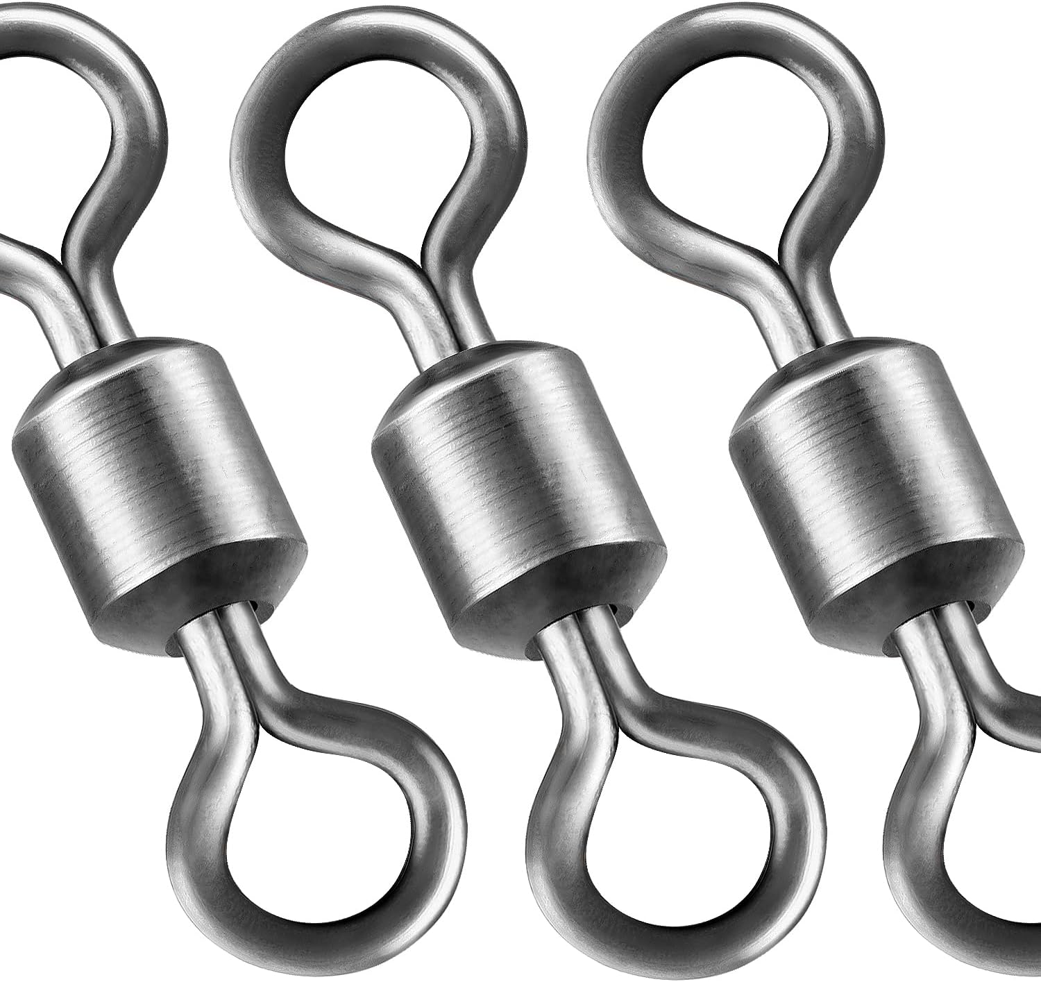 Amazon.com : BRILISLE Barrel Swivels Fishing Swivels Snap Swivels ...
