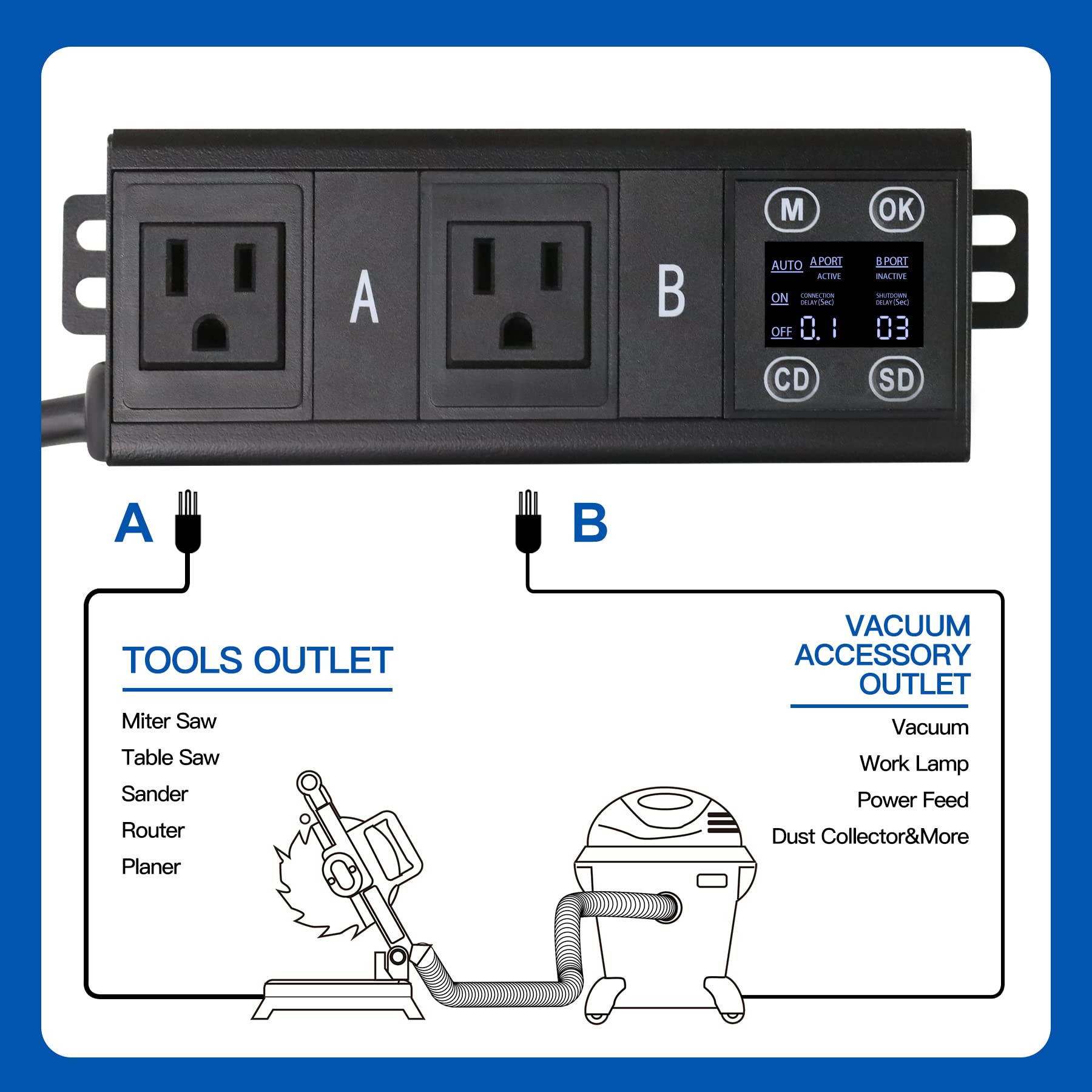 Snapklik.com : Automatic Vacuum Switch For Power Tools, Dust Control ...