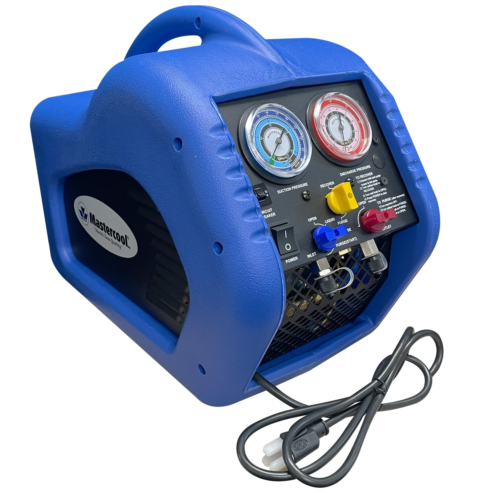 Mastercool (69000) Blue Refrigerant Recovery System, Refrigerant ...