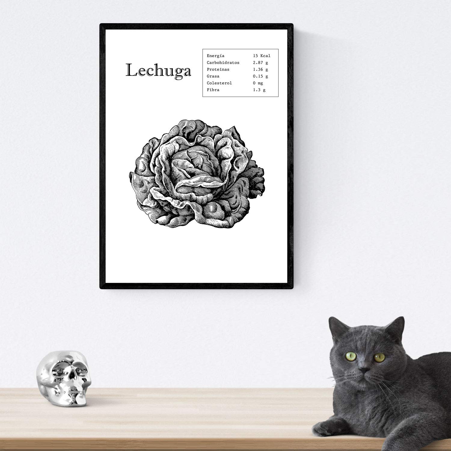 Lettuce Poster Nacnic. Pictures of fruit and vegetables. A4 size – BigaMart