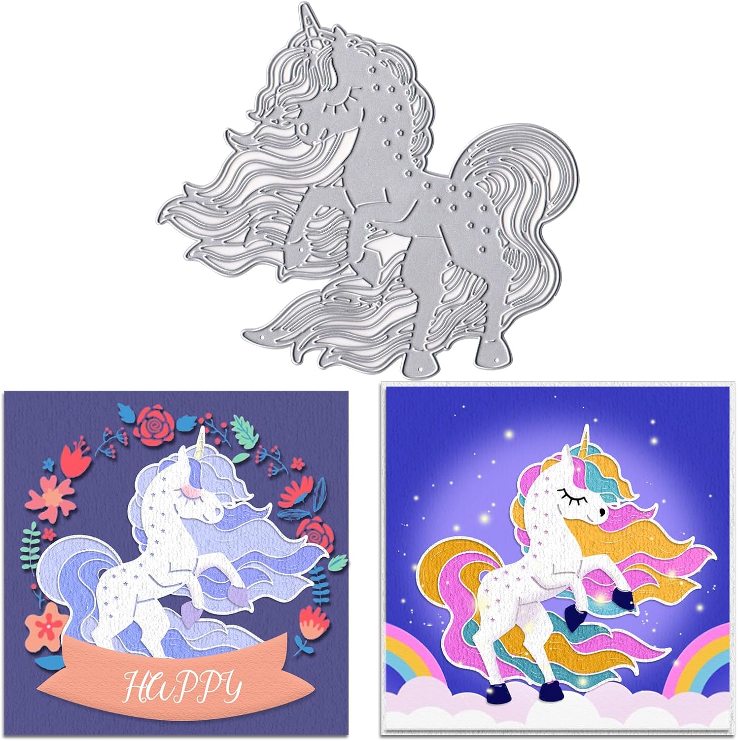 Amazon.com: Estivaux Cartoon Pony Horse Die Cuts for Card Making ...