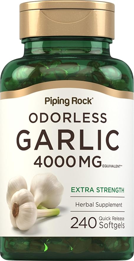 Amazon.com: Piping Rock Odorless Garlic Softgels | 240 Count | Extra ...