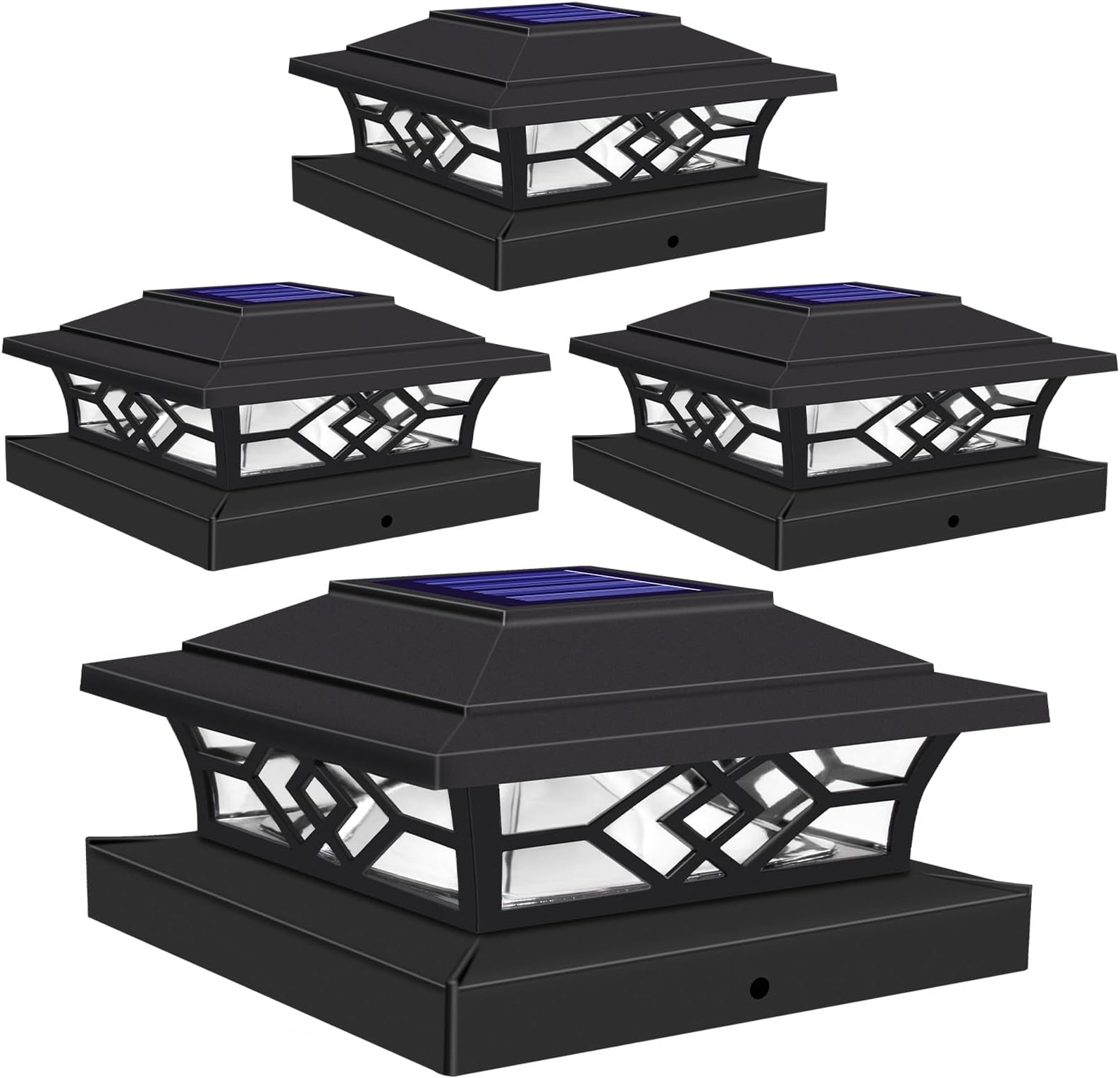 Amazon.com: TWINSLUXES Solar Post Cap Lights,2 Light Modes Solar ...