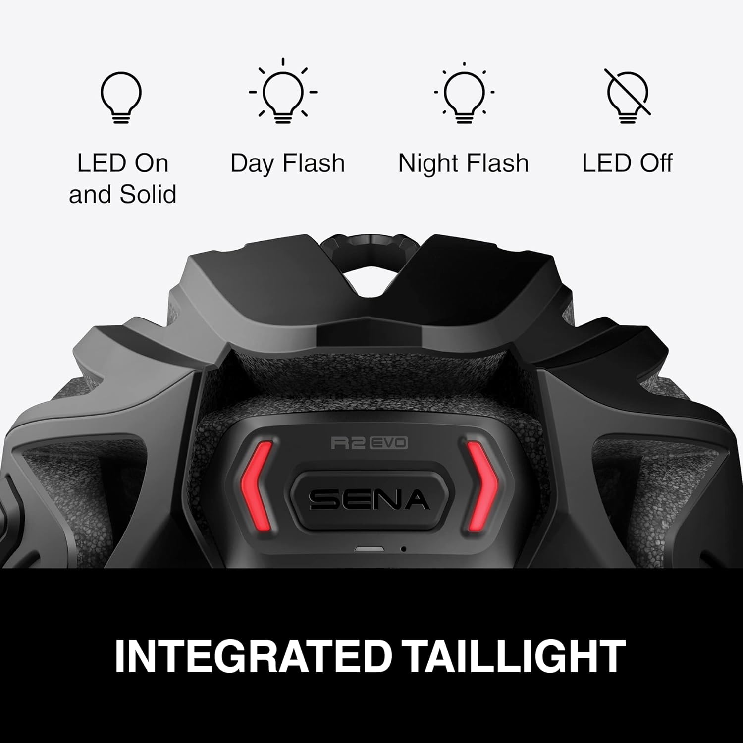 Sena R2 EVO Road Cycling Helmet (Matte White, Medium) & M1 EVO Smart ...