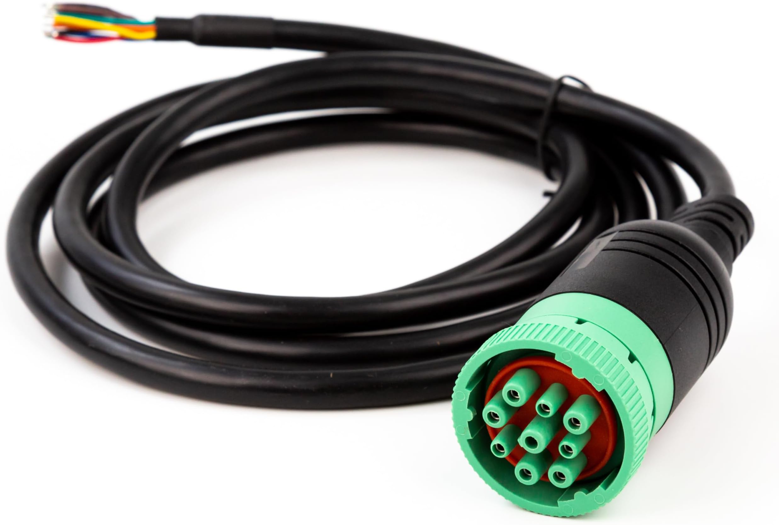 Amazon.com: 9pin Green Type 2 J1939 Install Y- Cable w/Threaded Nut ...