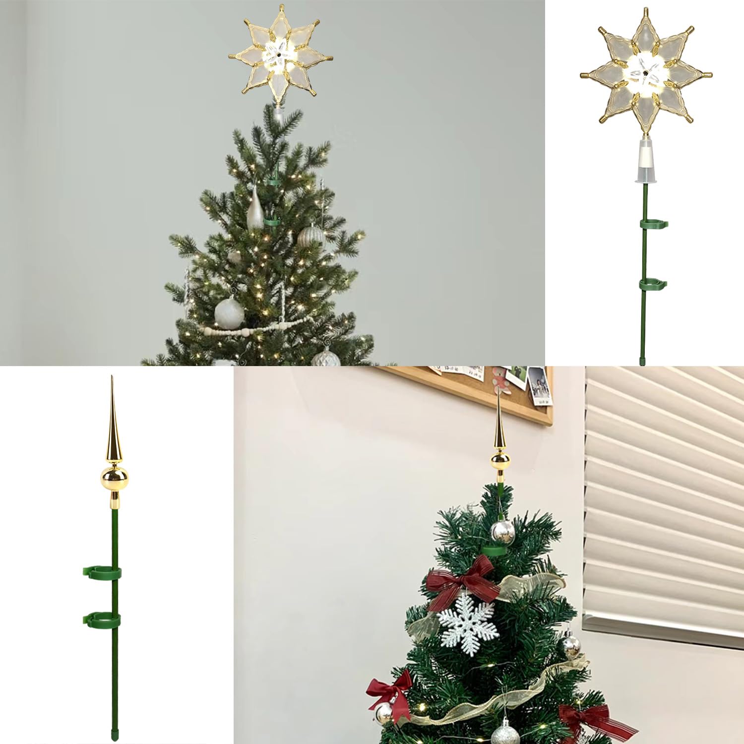 Christmas Tree Star Adapter Christmas Tree Topper Holder, Universal ...