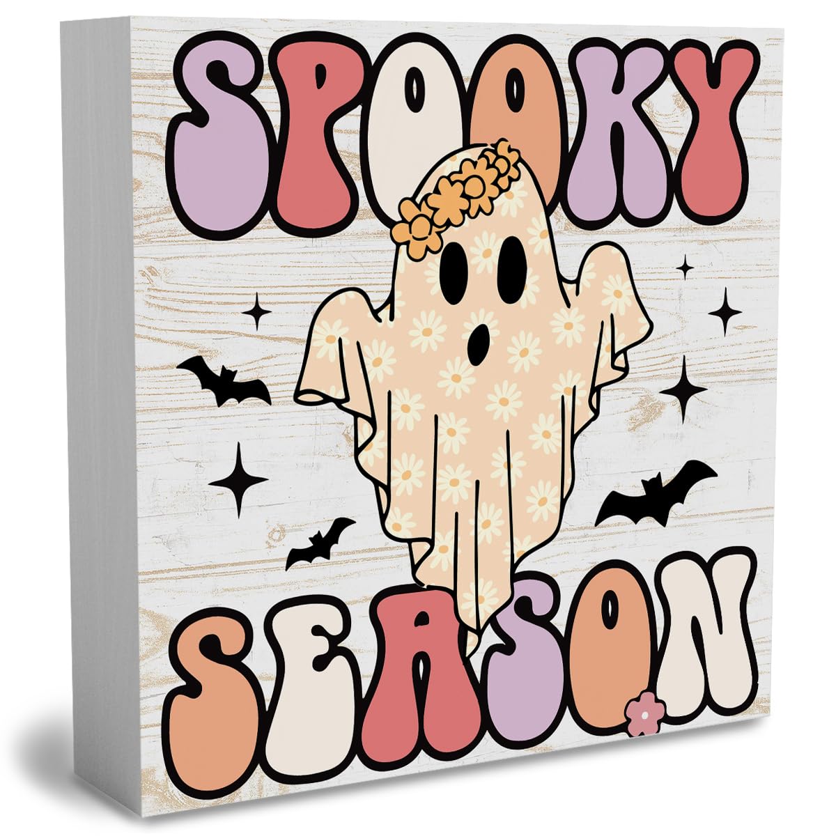 Amazon.com: Cute Spooky Season Halloween Wooden Box Sign Cute Fall Sign ...