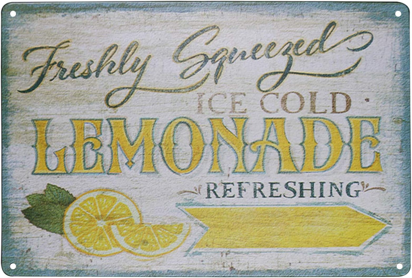 Amazon.com: Lemonade Tin Sign FRESH SQUEEZED LEMONADE Metal Sign Wall ...