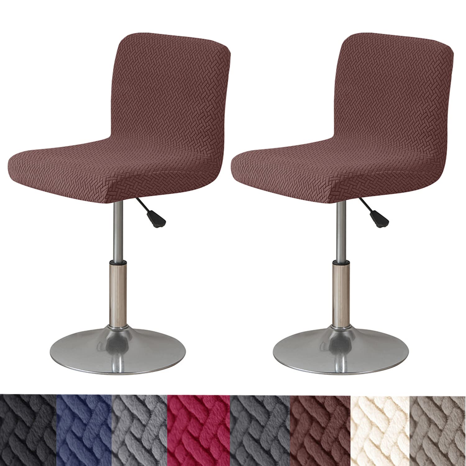 Amazon.com: HFCNMY Bar Stool Covers with Backs,2 Pack Stretch Bar Stool ...