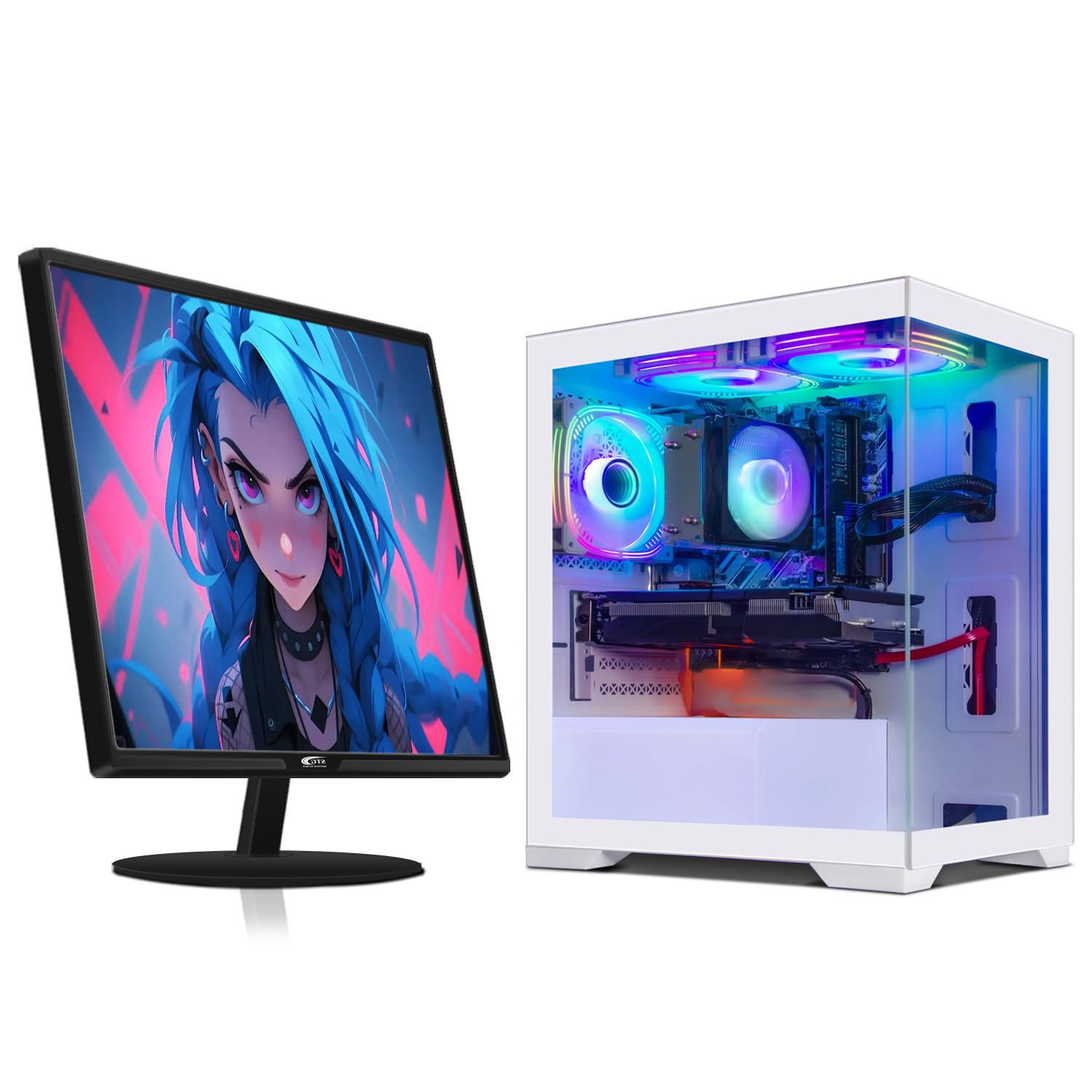 Amazon.com: STGAubron Gaming PC Bundle with 24Inch FHD LED Monitor-Radeon RX 580 16G, AMD Athlon ...