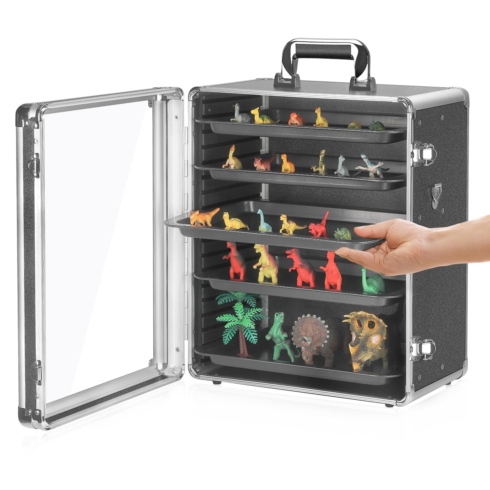 Amazon.com: ONULISS Miniatures Storage Case with 5 Metal Trays ...