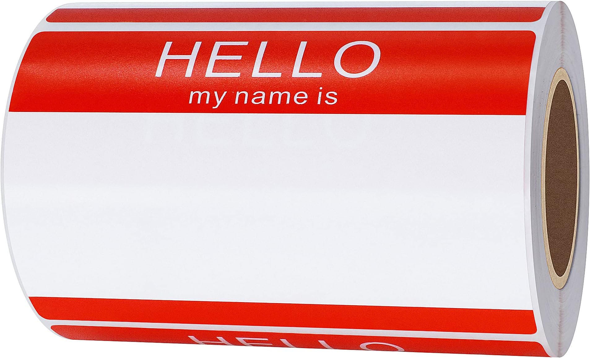 Hybsk Hello My Name is Red Name Tag Identification Stickers 3-1/2” x 2 ...
