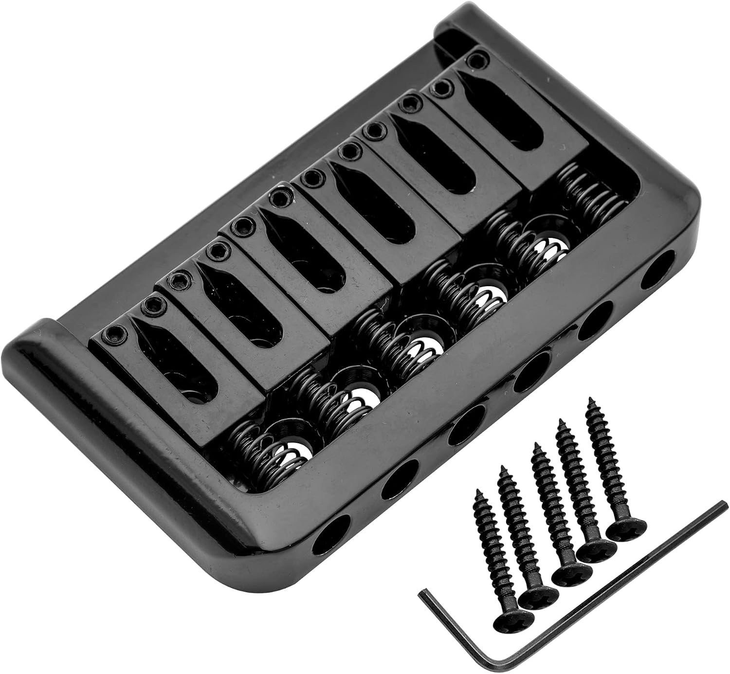 Amazon.com: ROZILO Black 52.5mm Fixed Hardtail Bridge Non-tremolo ...