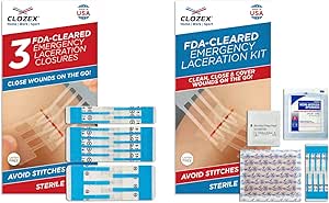 Amazon.com: Clozex Emergency Laceration Closure & Kit FDA Cleared FSA ...