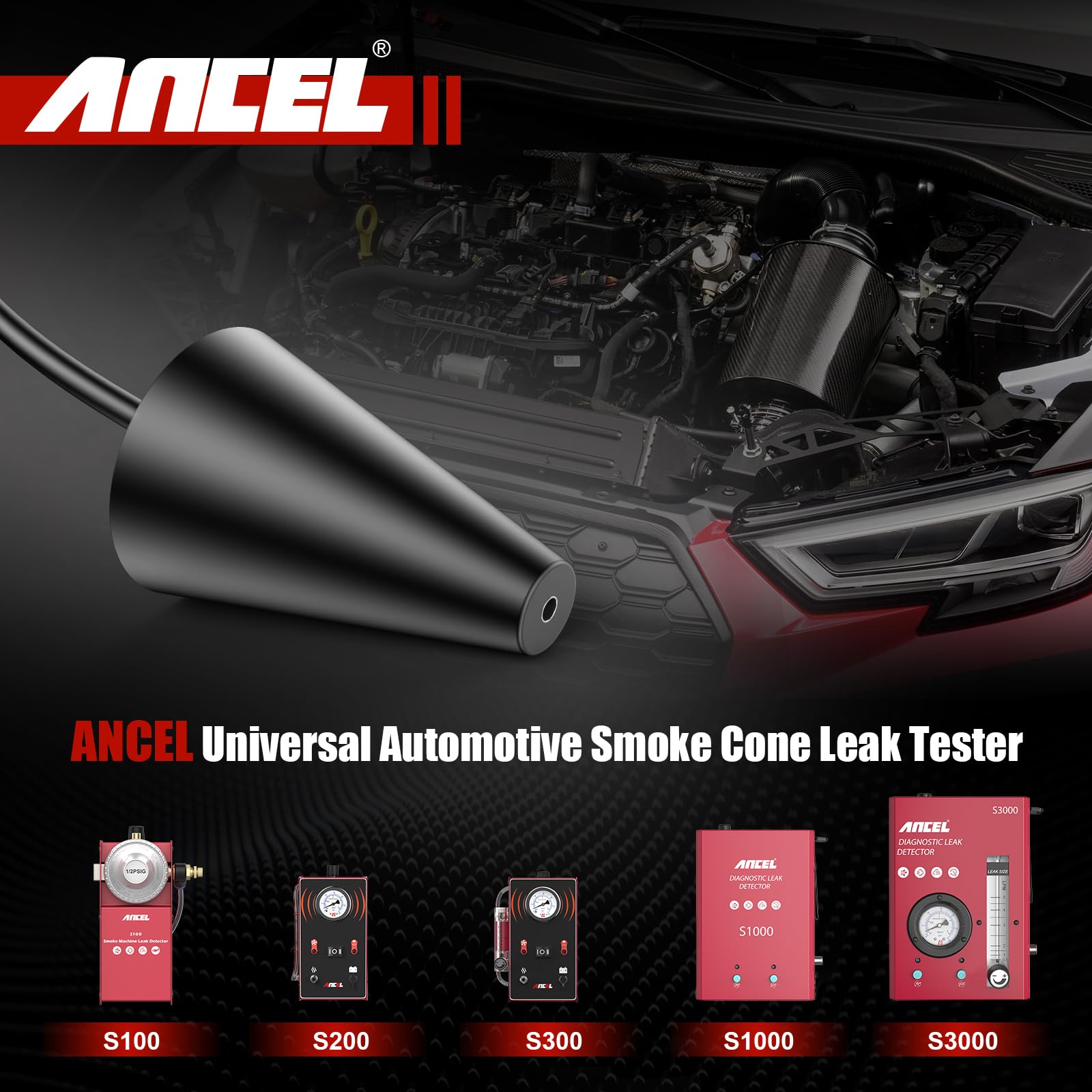 Snapklik.com : ANCEL Automotive Smoke Machine Cone Adapter Leak ...