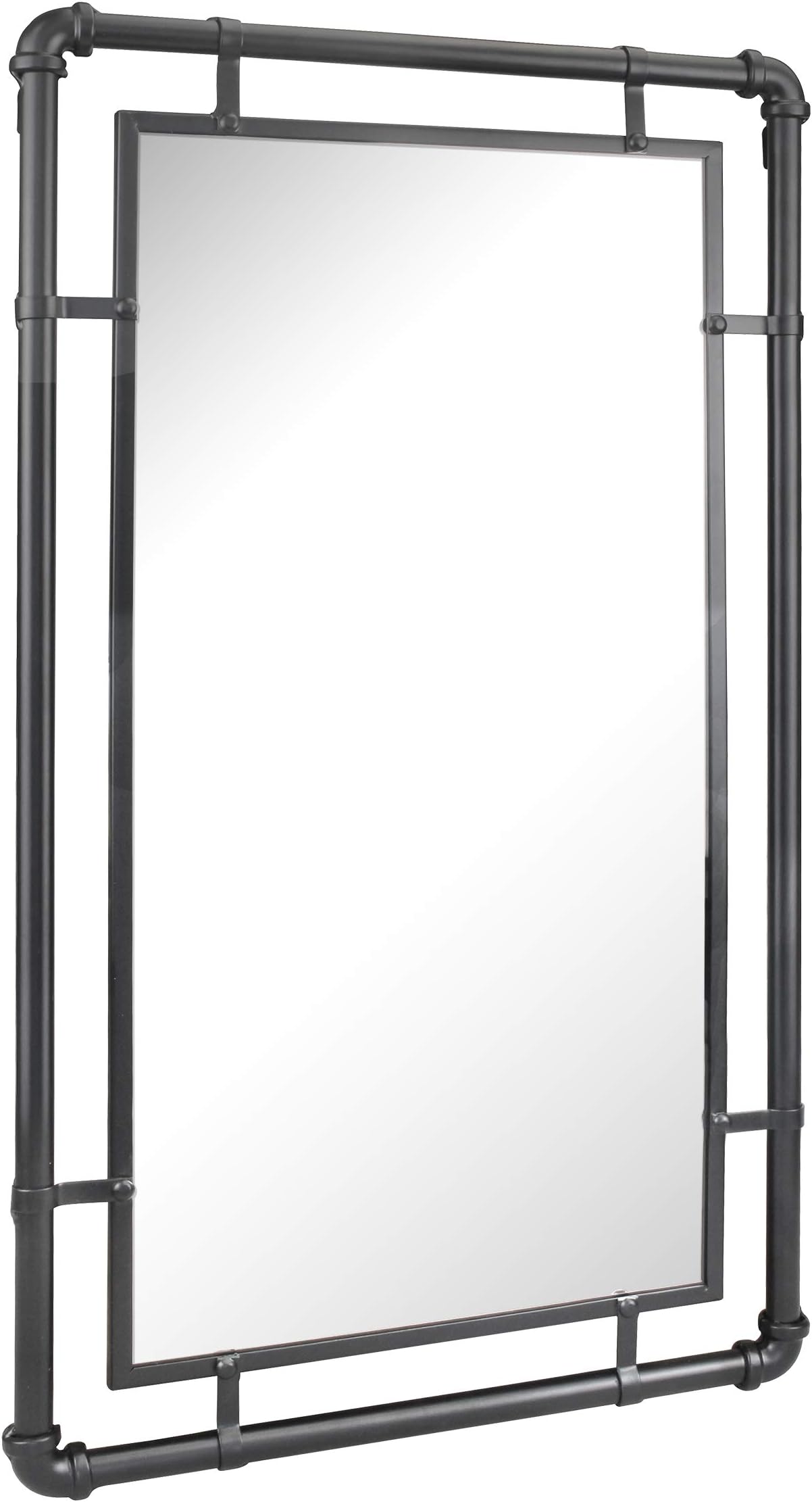 Amazon.com: Furniture of America Gee Industrial Metal Wall Mirror in ...