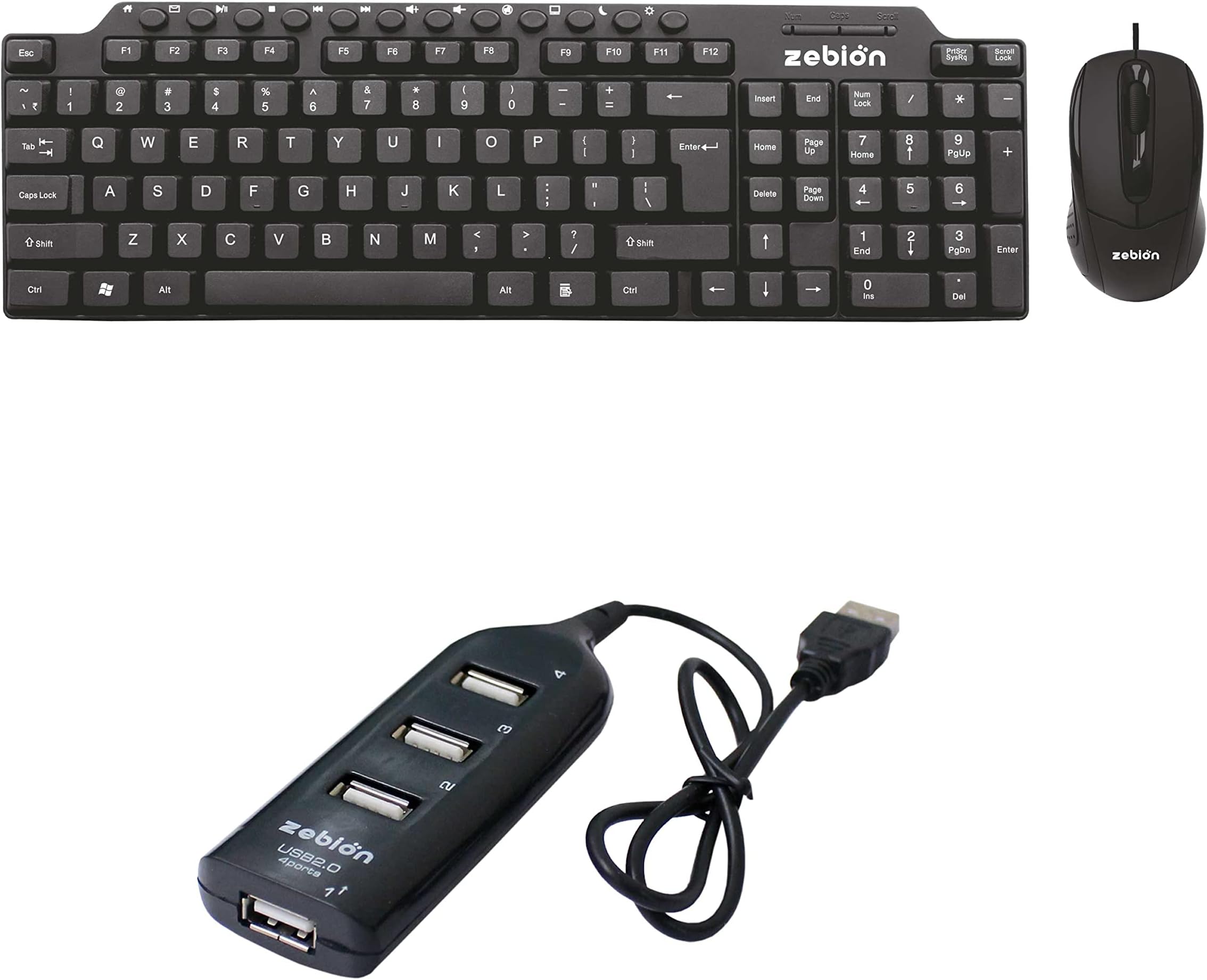 Amazon.in: Buy ZEBION Vikings Wired Keyboard Mouse Combo with Nano ...