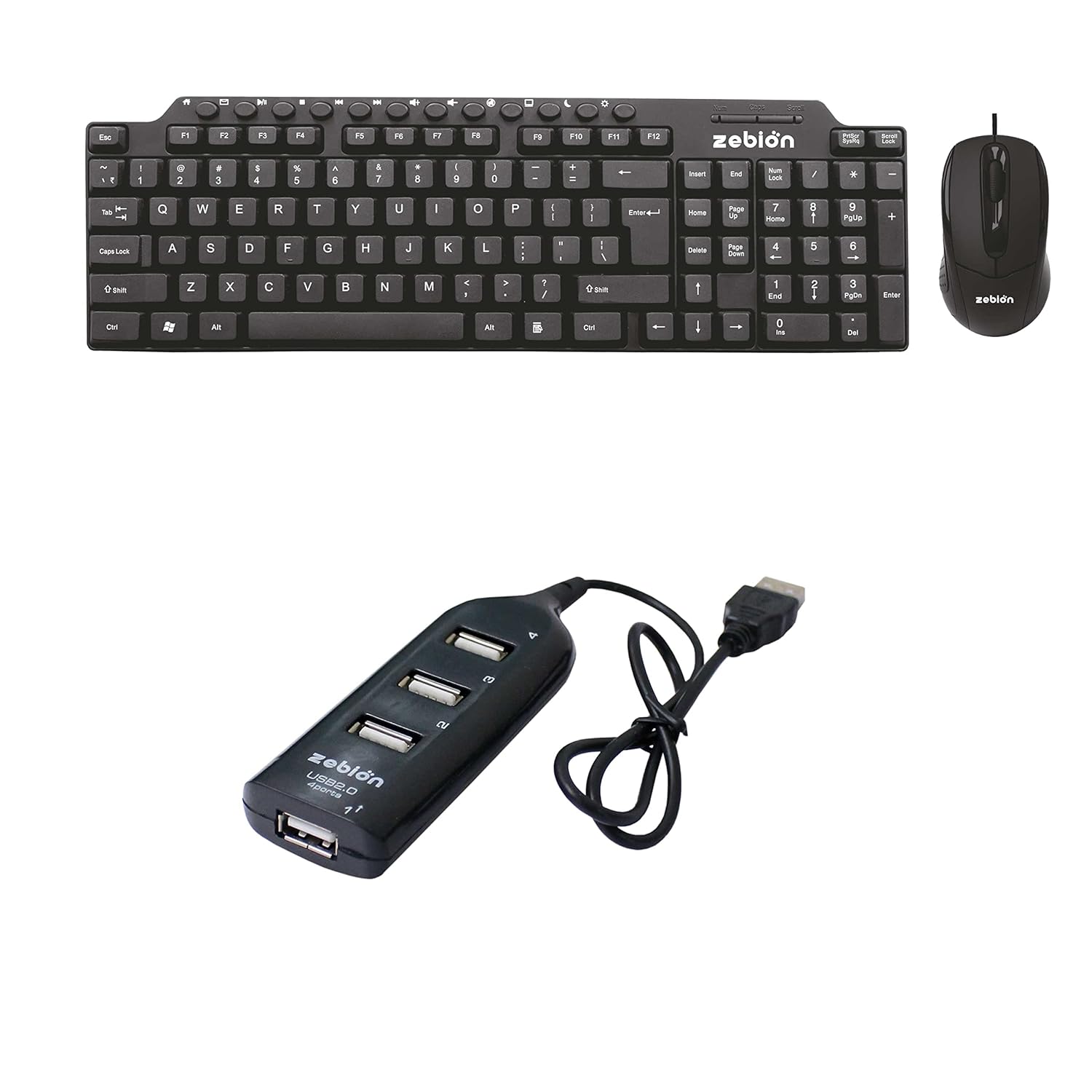 Amazon.in: Buy ZEBION Vikings Wired Keyboard Mouse Combo with Nano ...