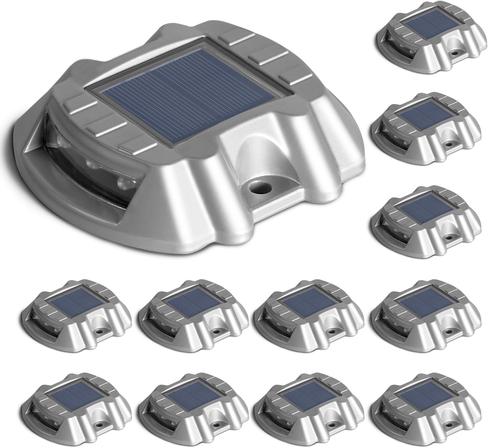 PASAMIC Driveway Lights Solar Powered LED 12 Pack, Outdoor Solar ...