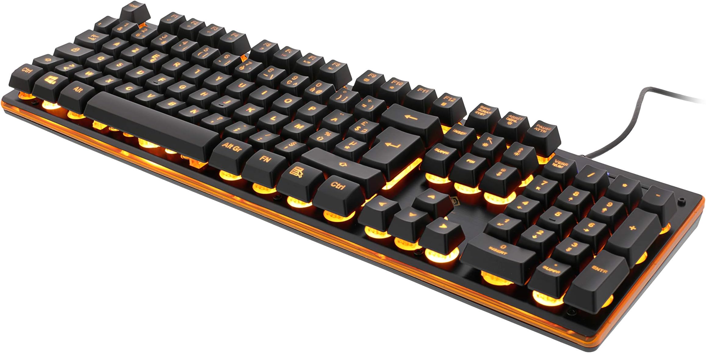 RaceGT Clavier Gamer Ergonomique-Clavier Gaming à USB Filaire, Rétro ...