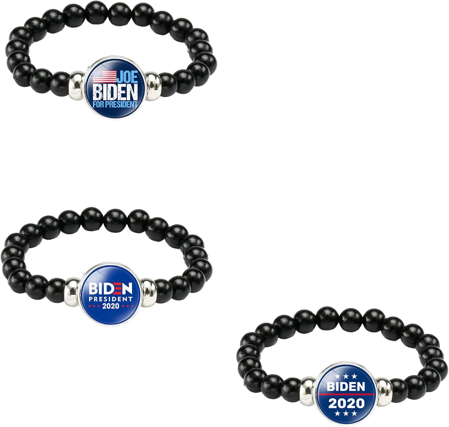 Fuqimanman2020 3 Pcs Biden 2020 Election Bracelets Set Dainty Beaded ...