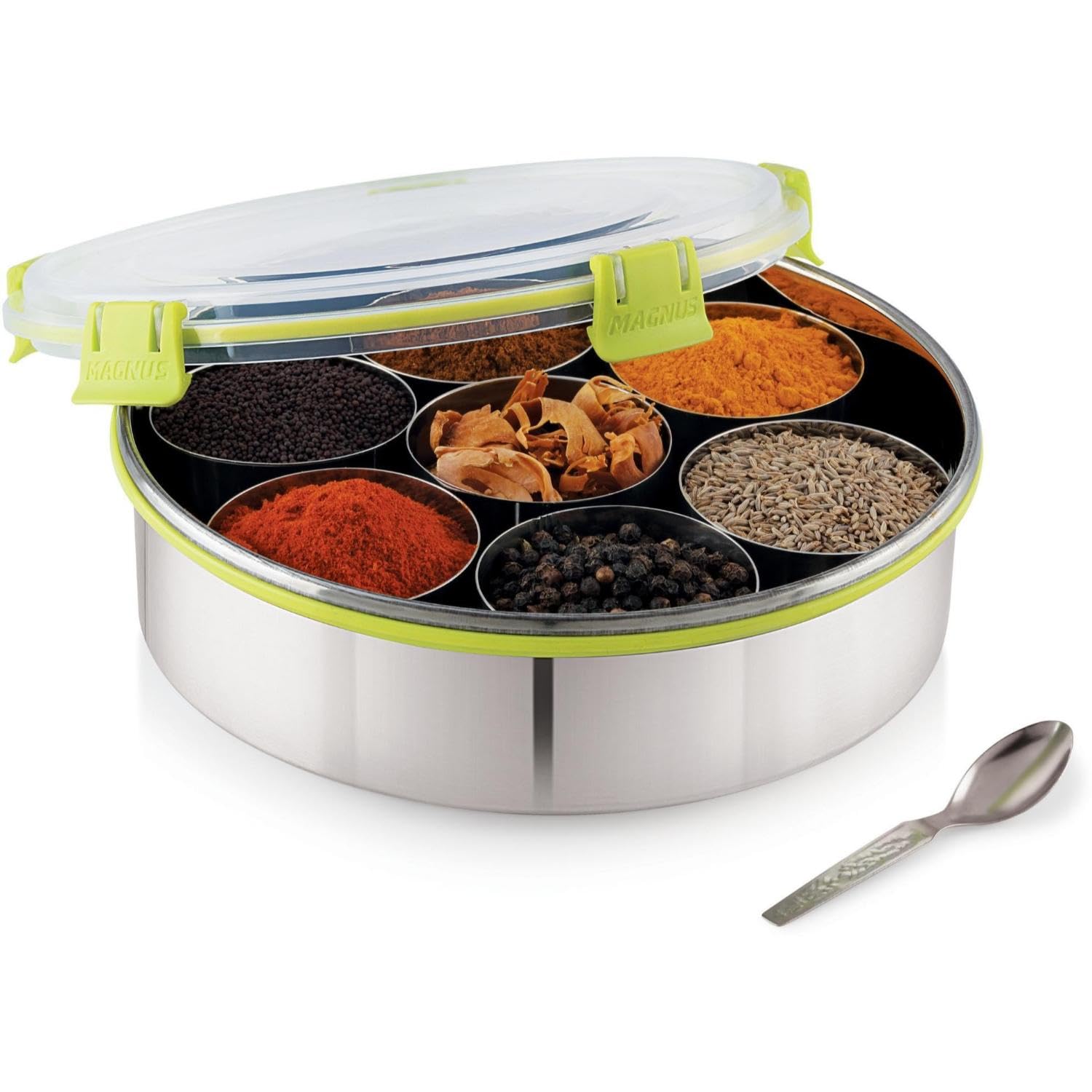 Buy Magnus 7 in 1 Vista Spice Box Stainless Steel Stylish Extra Large ...