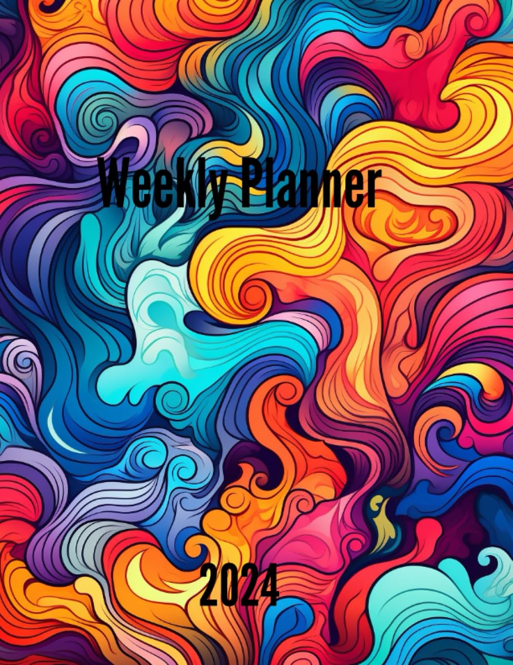 Amazon.com: Weekly Planner 2024: 122 Pages Colorful Psychedelic ...