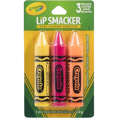 Amazon.com : Lip Smacker Crayola Crayon Stackable Flavored Clear Lip ...