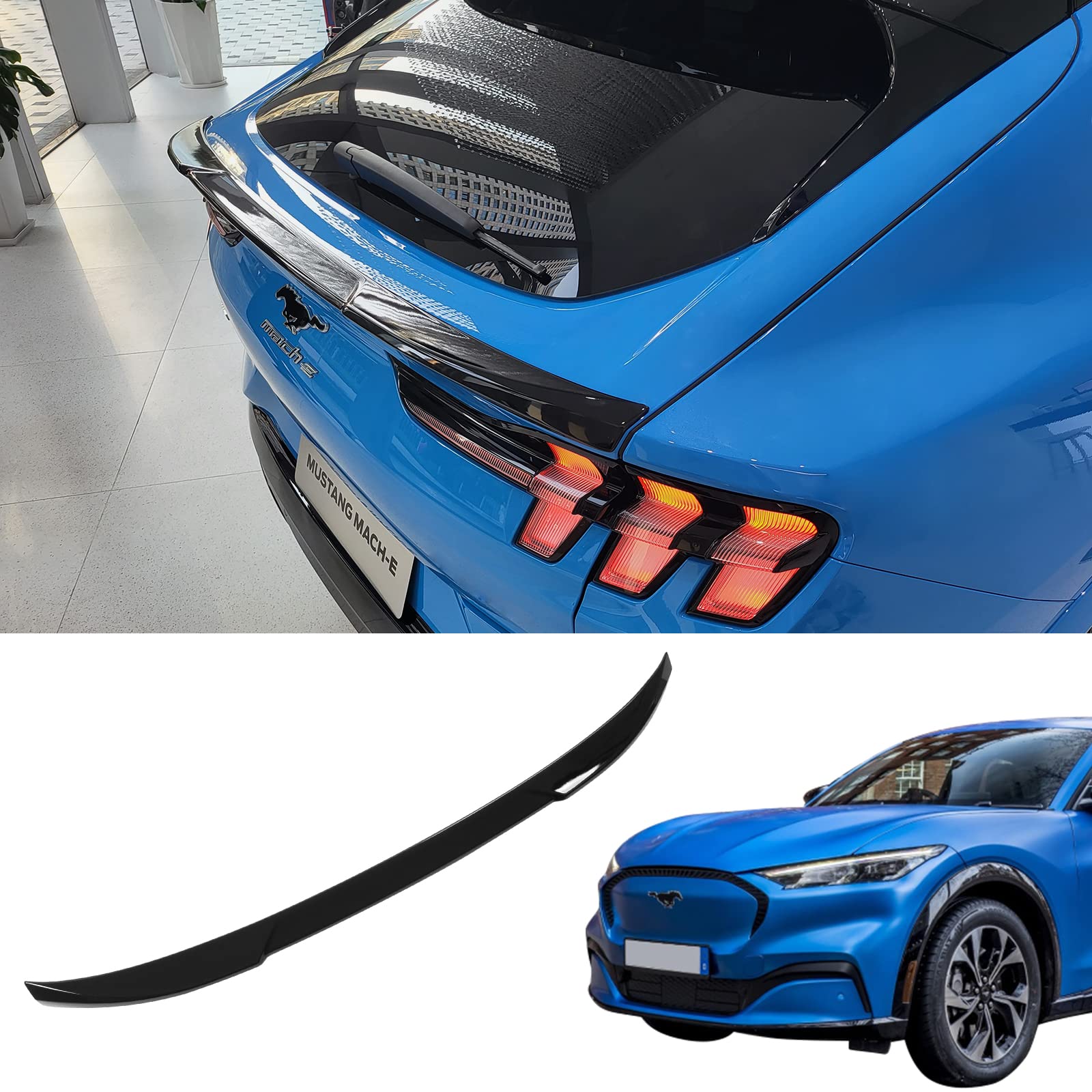 Buy Bomely Fit 2021 2022 Mustang Mach-e Spoiler Wing Rear Trunk Lid ...