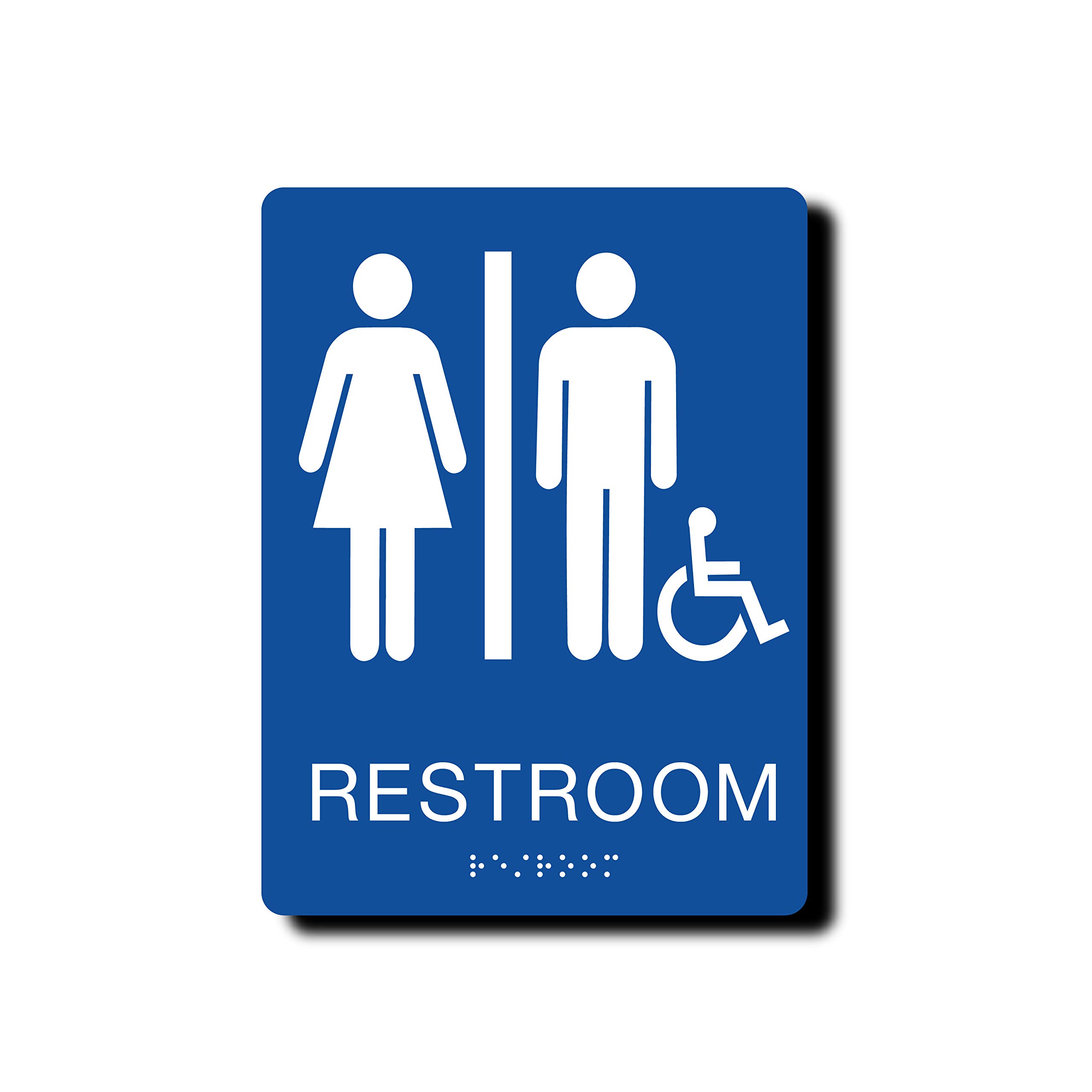 Amazon.com : ADA Compliant Restroom Signs with Braille, 6" x 8 ...