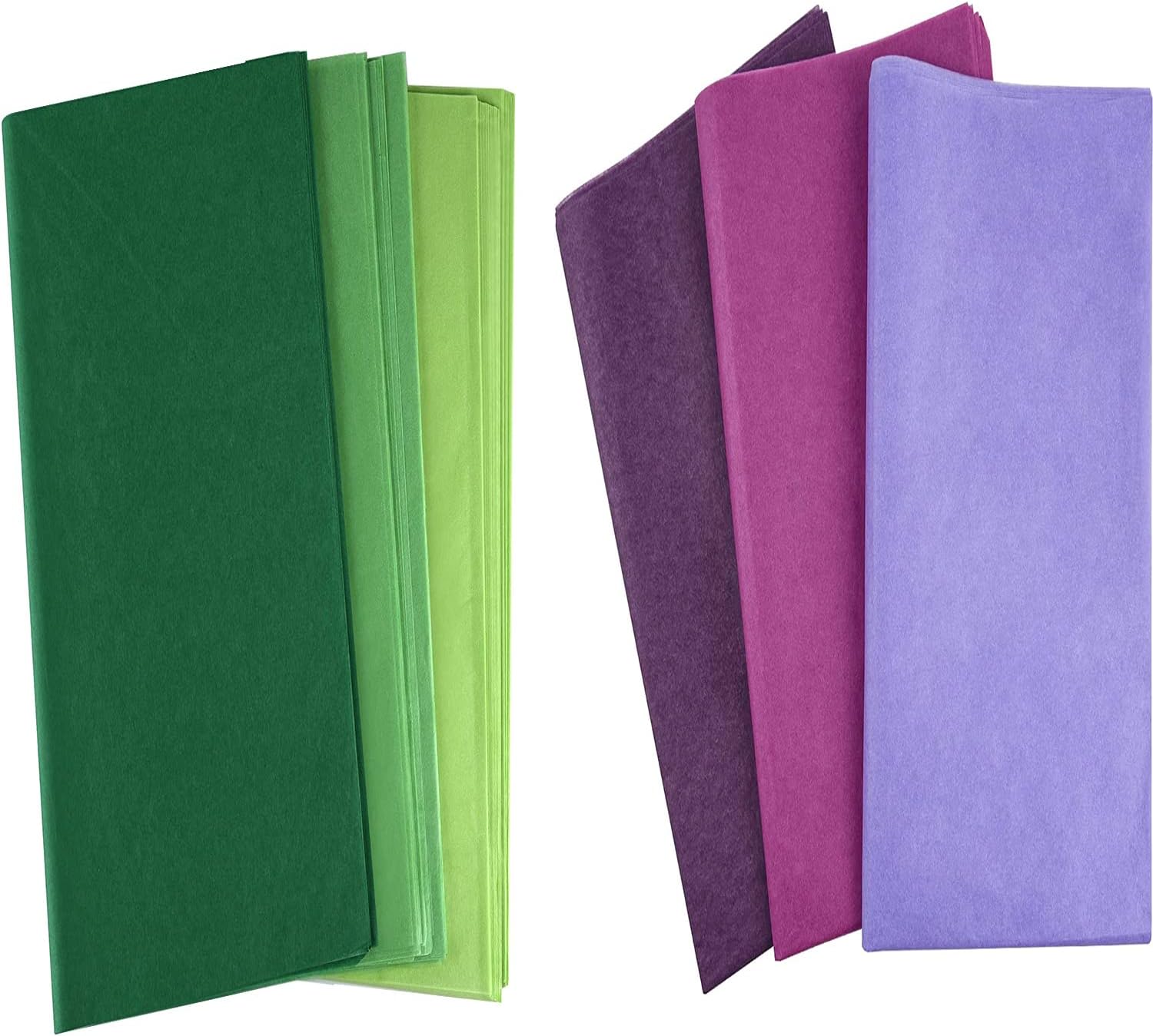 Amazon.com: PLULON Green Tissue Paper and Purple Tissue Paper Bundle ...