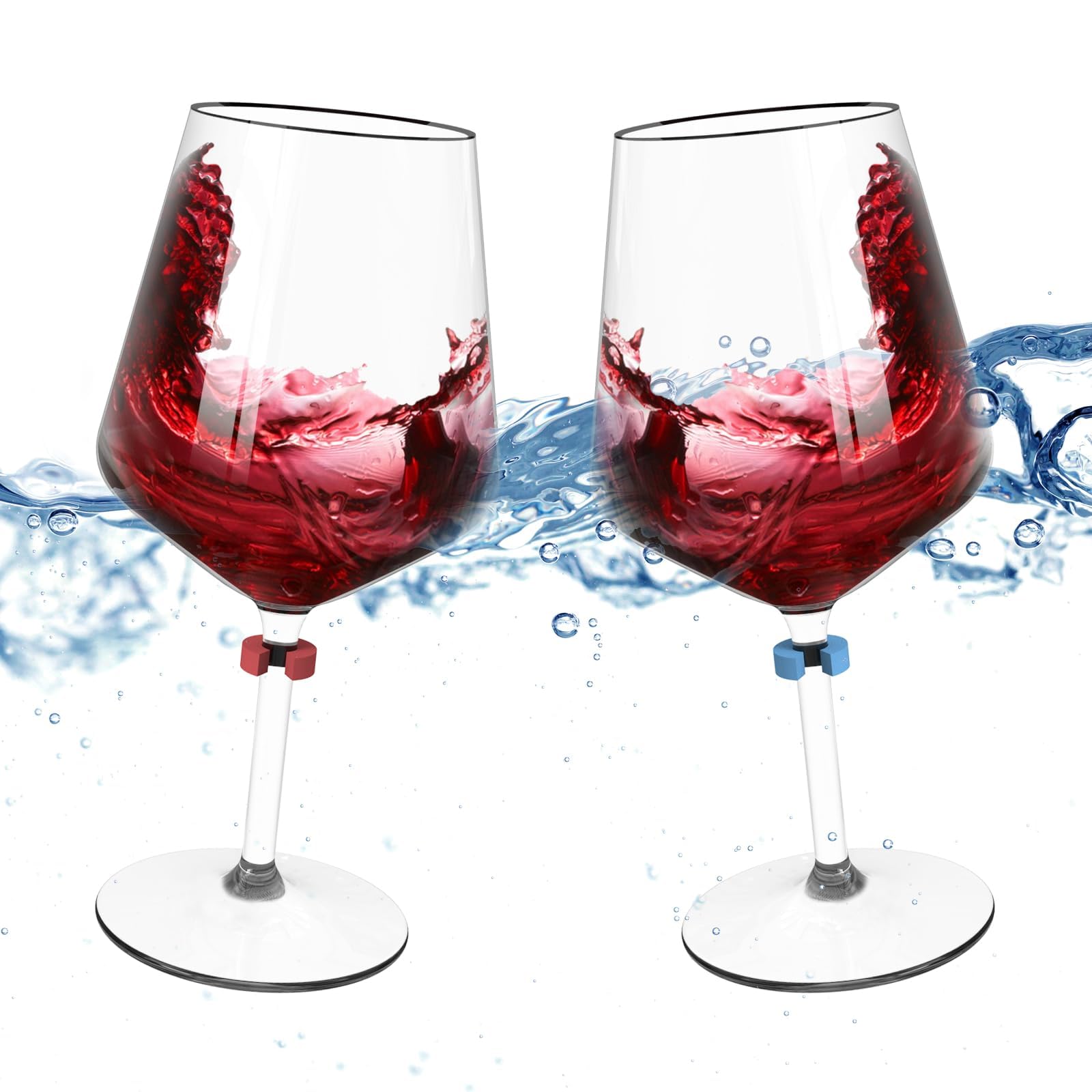 Amazon.com | Gyykzz Floating Wine Glasses for Pool, Shatterproof ...