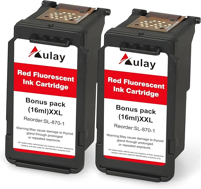 Amazon.com: Aulay SL-870-1 Red Ink Cartridge Replacement for Pitney ...