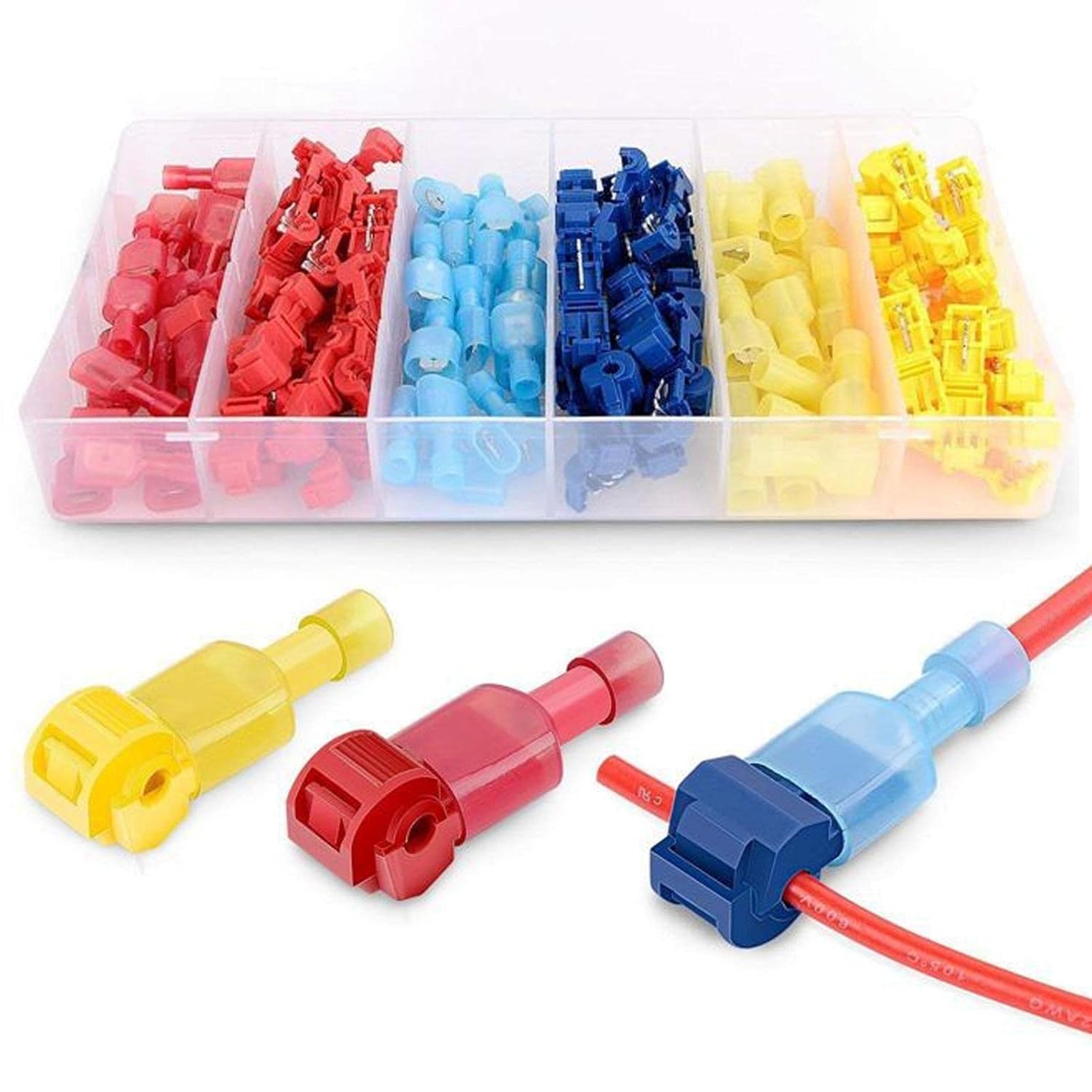 2 Pcs T-Tap Wire Connectors | 120pcs Self-Stripping T-Tap Wire ...