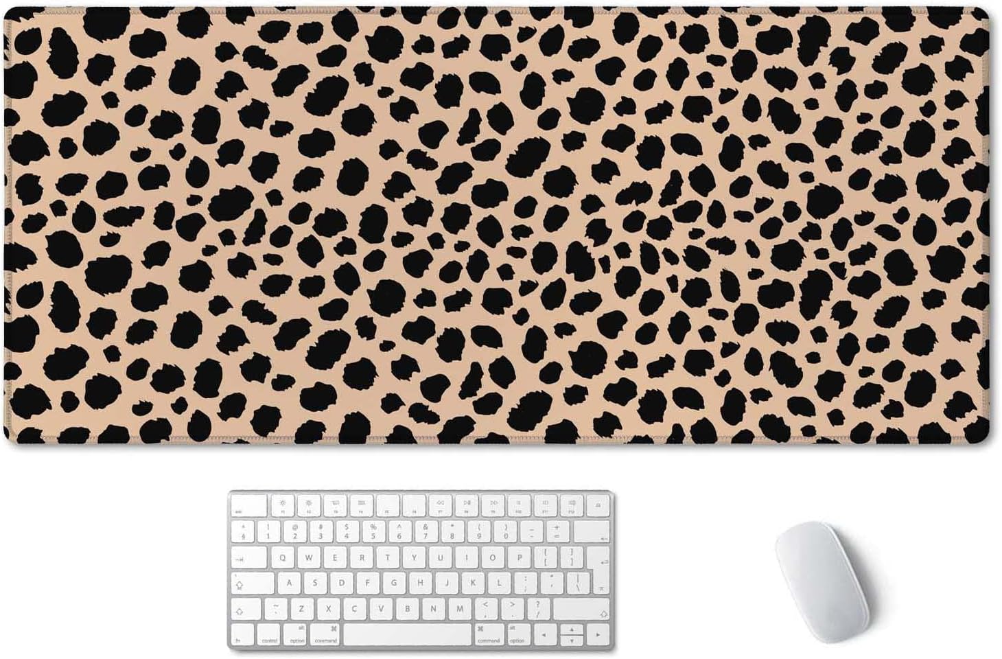 Amazon.com: SSOIU Leopard Print Cute Desk Mat, Extra Large Non-Slip ...