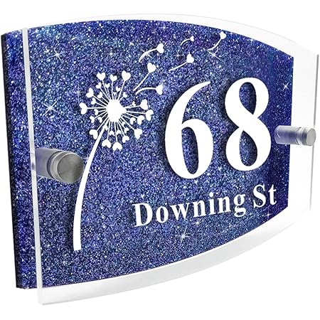 House Number Plaques Door Number Plaques Personalised Acrylic Door ...