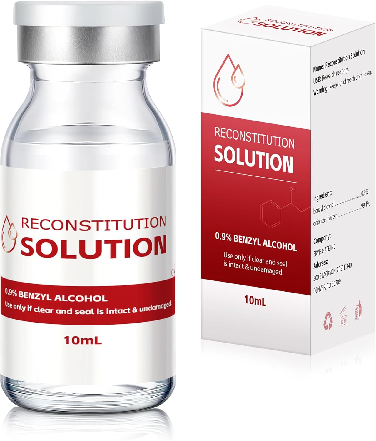 Amazon.com: Reconstitution Solution Bottle 1 Pack - 10ML in ...